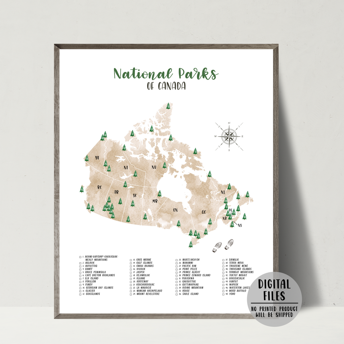 Canada National Parks Map & Checklist | Explore All 48 National Parks ...