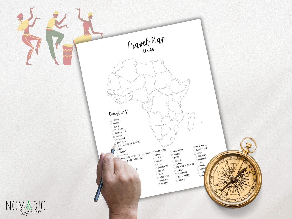 World Travel Maps Bundle | Checklist Maps | Digital Download – Nomadic ...