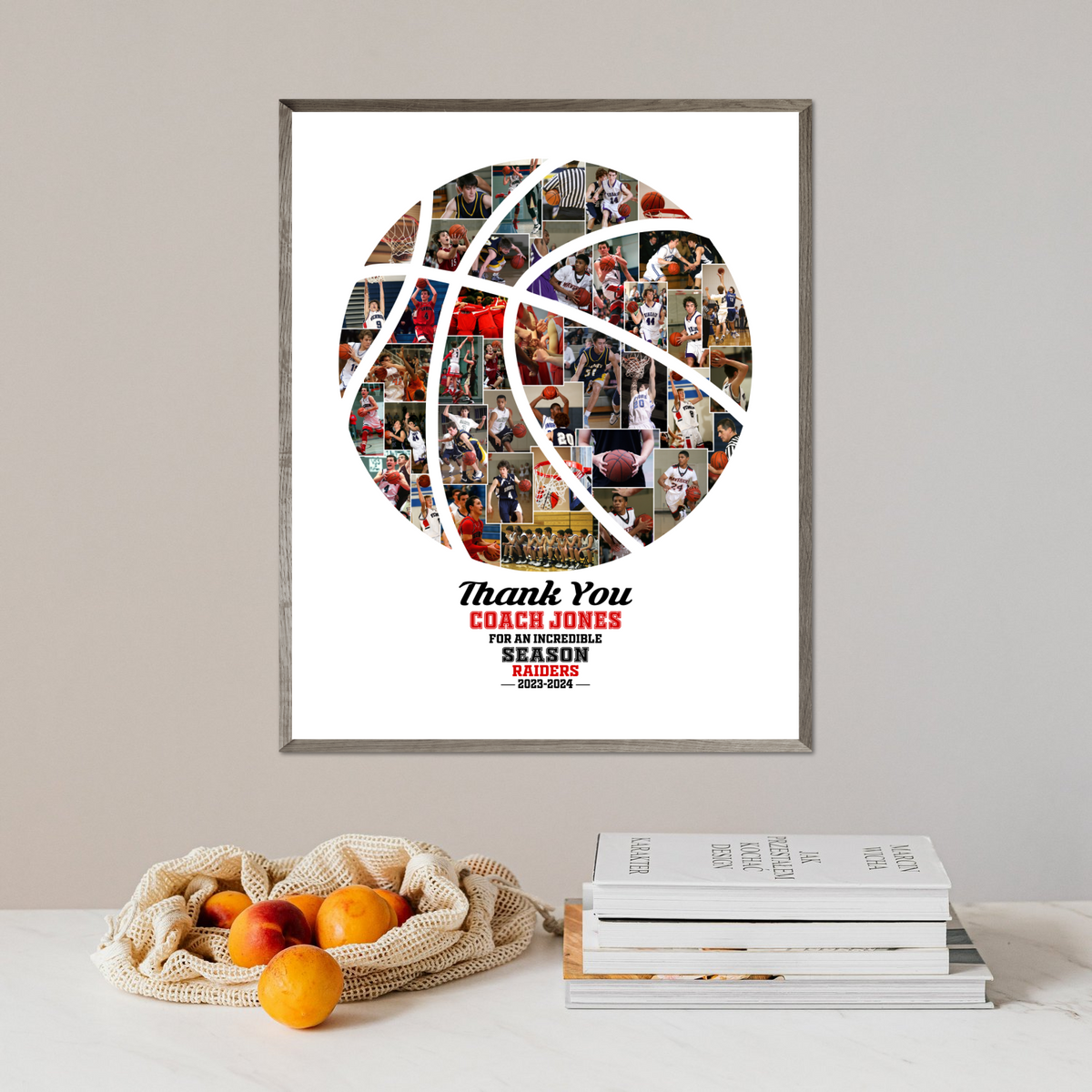 Basketball Photo Collage | Coach Gift Collage | Personalized Photo Col ...