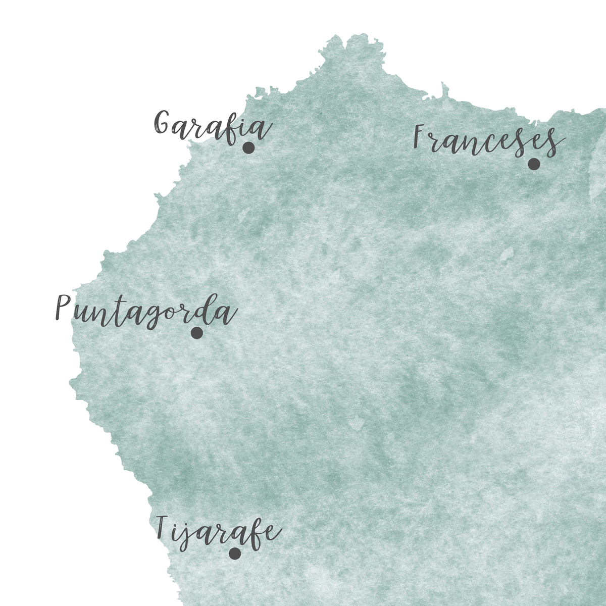 La Palma Map | Canary Islands Map | Watercolor Map Green | Digital Pri ...