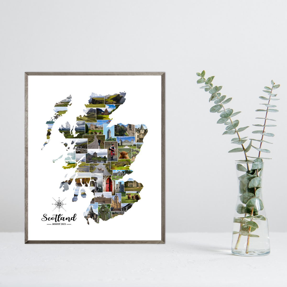 Travel Photo Collage | Map Photo Collage | Scotland Photo Collage ...