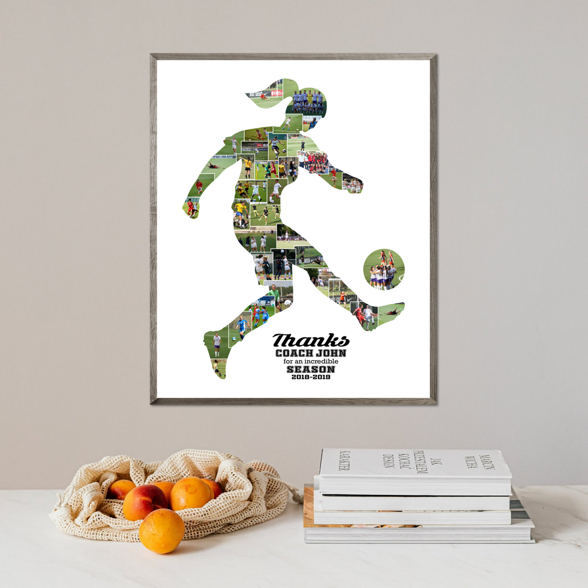 Personalized Soccer Photo Collage | Coach Gift Collage | Female Footba ...