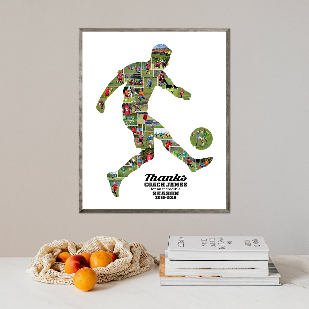 Personalized Soccer Photo Collage | Coach Gift Collage | Male Football ...