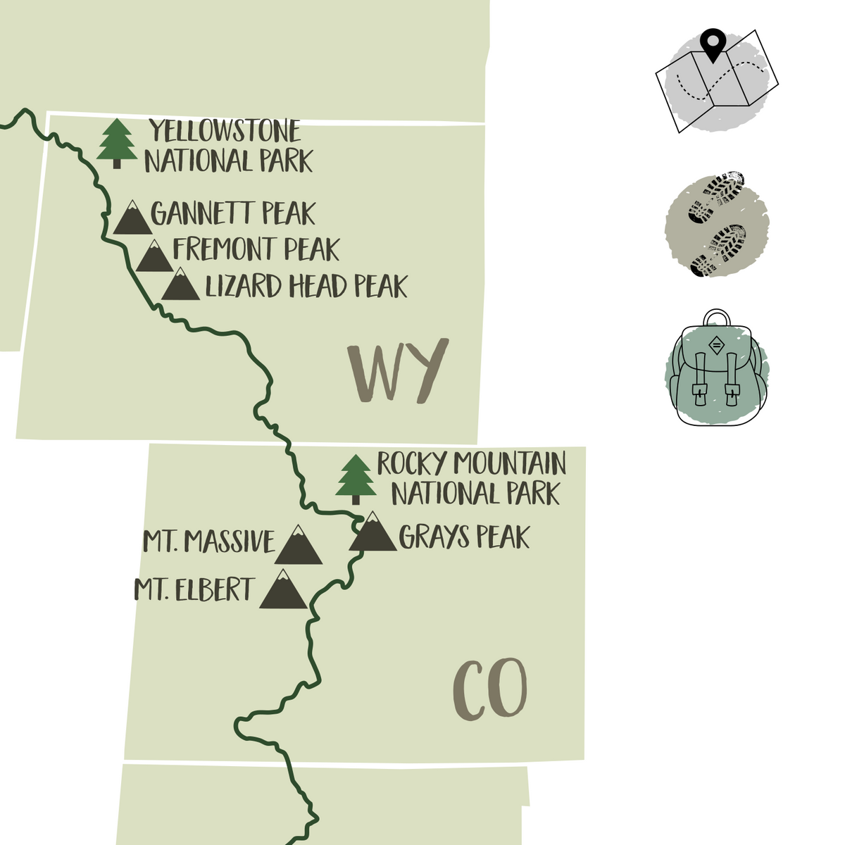 Continental Divide Trail Map | Continental Divide Hiking Trail ...