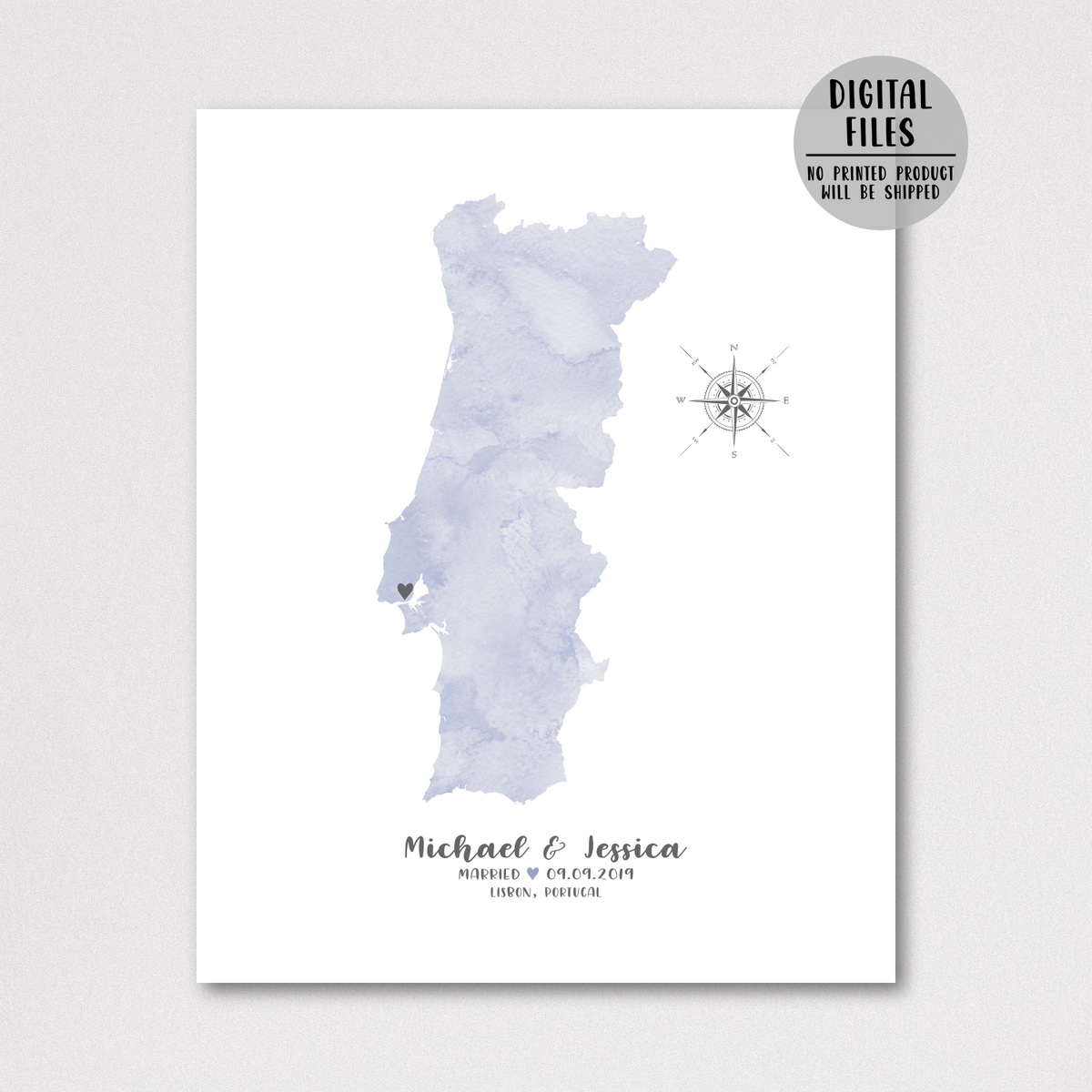 Personalized Wedding Map | Wedding Location Map | Gift For Couple ...